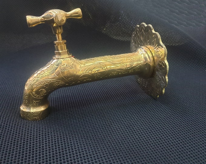 Beautiful Moroccan Faucet Wall Faucet 100% Handcrafted Engraved Brass ...