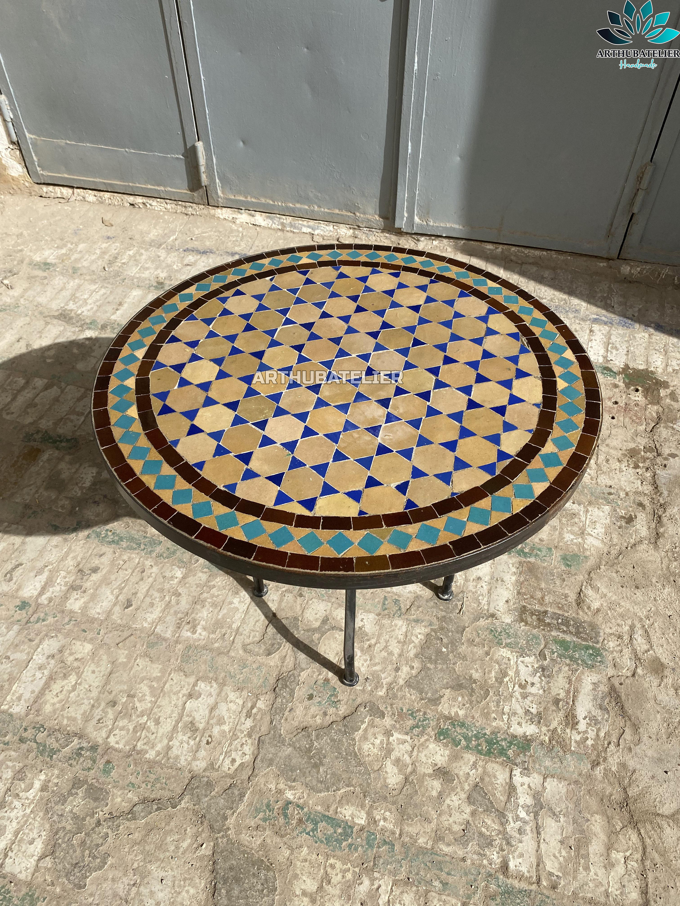 Mosaic Round Coffee Table - Etsy