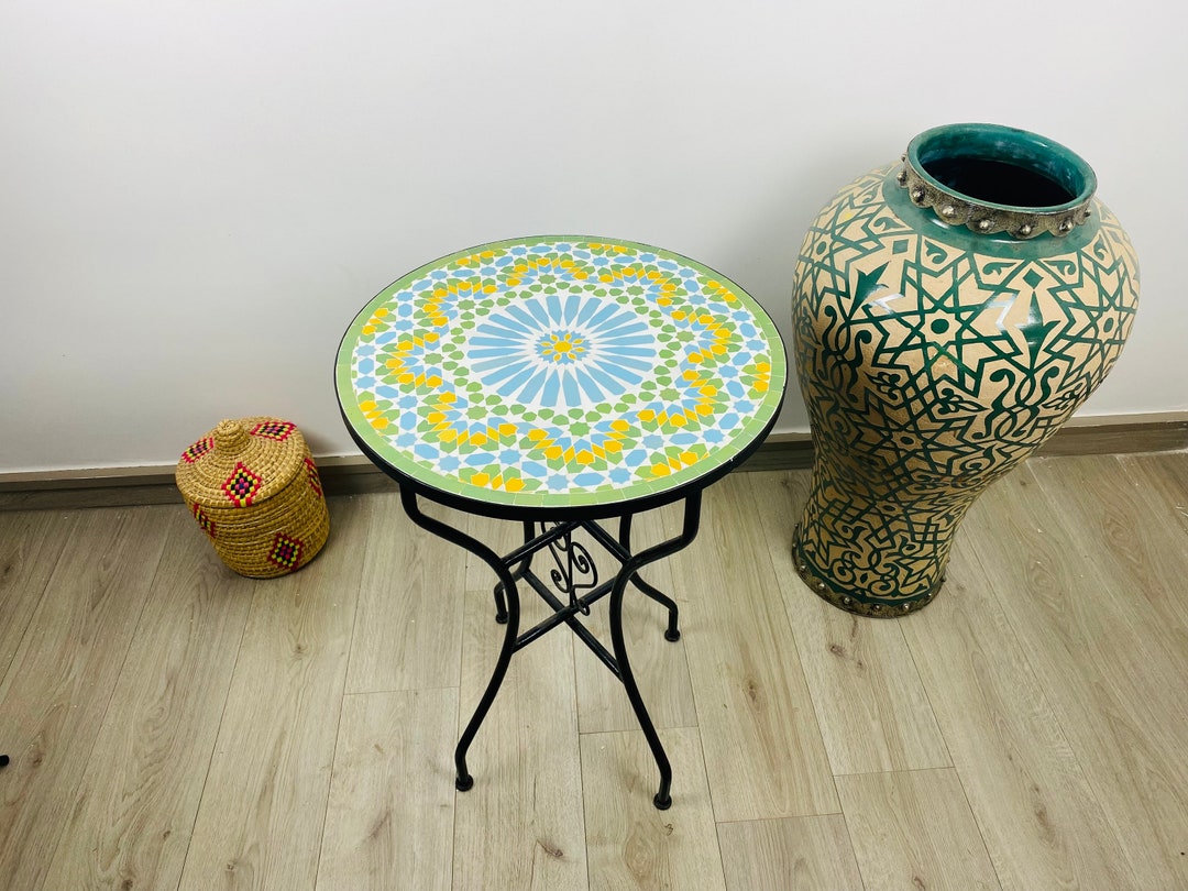 Colorful and Captivating Table Terracotta Tiles Handcrafted Costum Your ...
