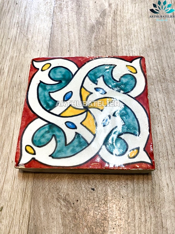 CUSTOMIZABLE Ceramic Red Tiles Traditional Building Hand | Etsy