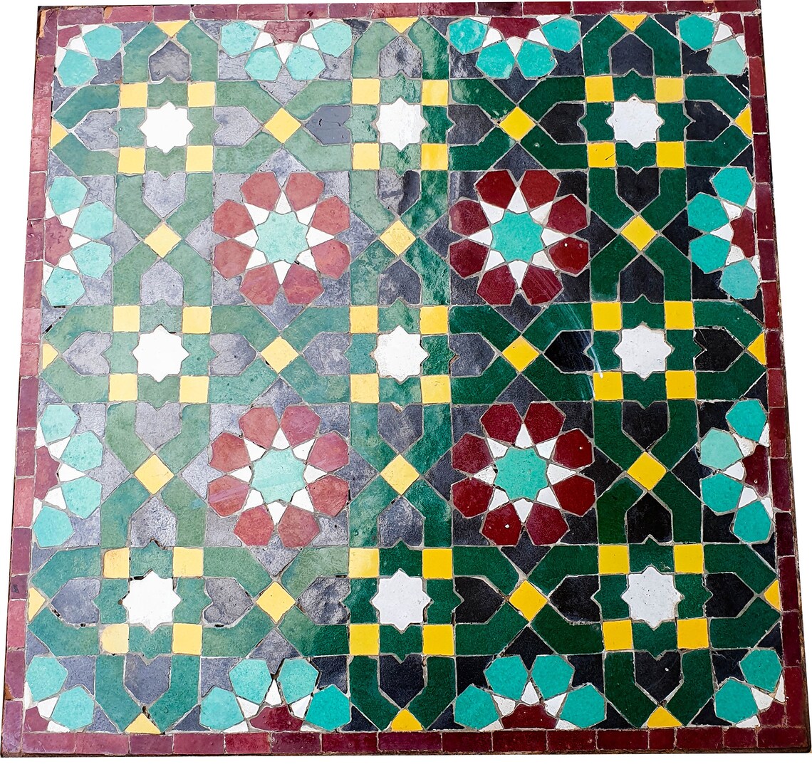 Moroccan mosaic table Moorish Mosaic Table Mosaic square | Etsy