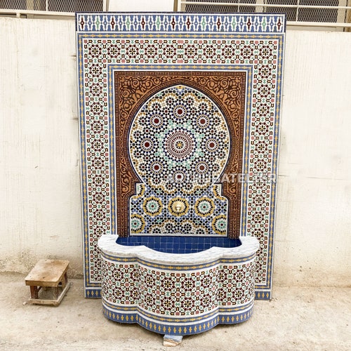 Moroccan Mosaic Fountain Authentic Handcrafted Water - Etsy