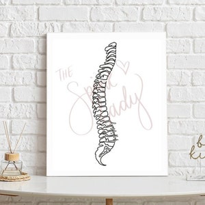 Spine Line Drawing Spine Art Anatomy Art - Etsy