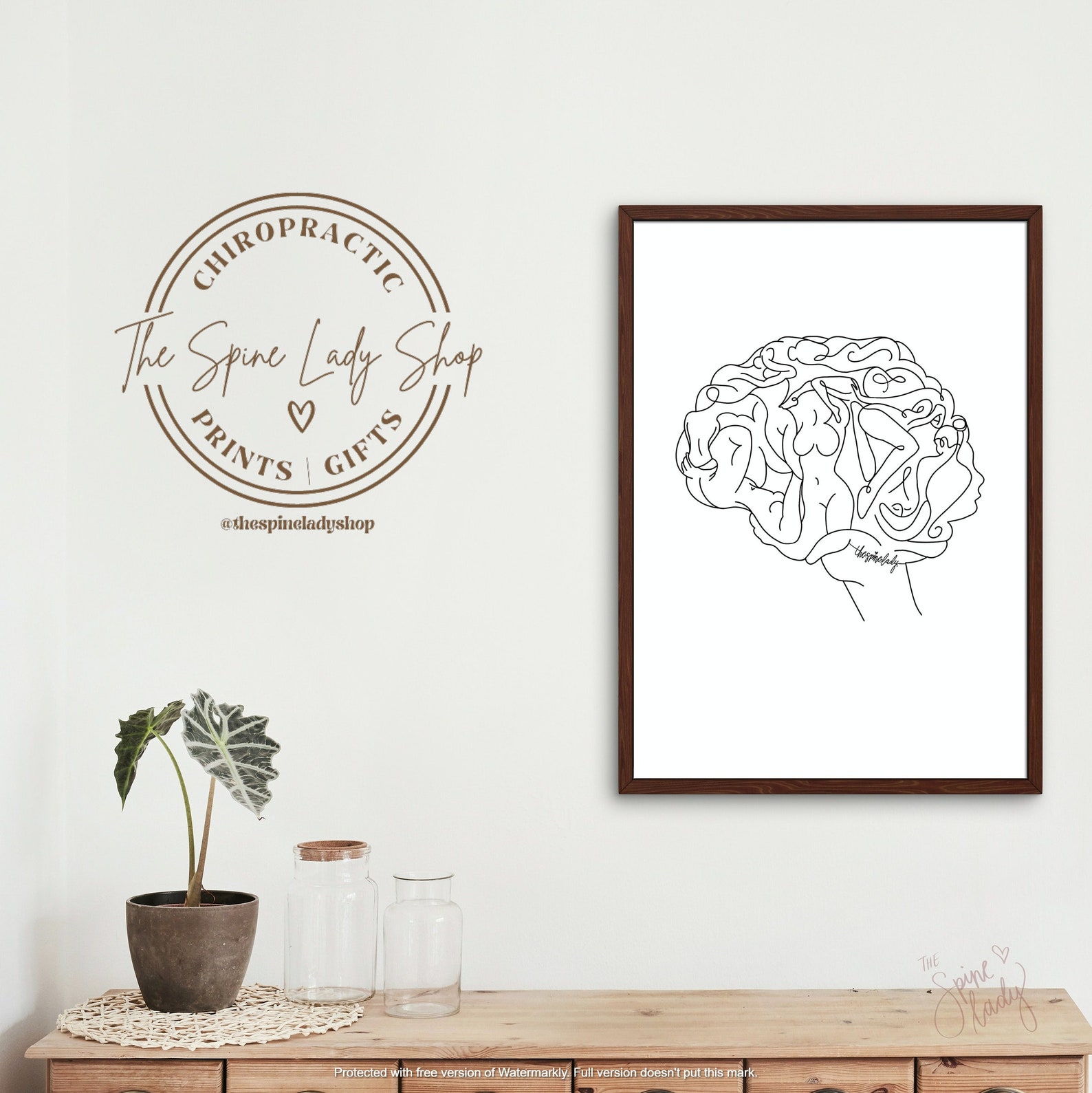 MIND of a WOMAN Female Brain Brain Line Art Woman Line Art Feminine ...