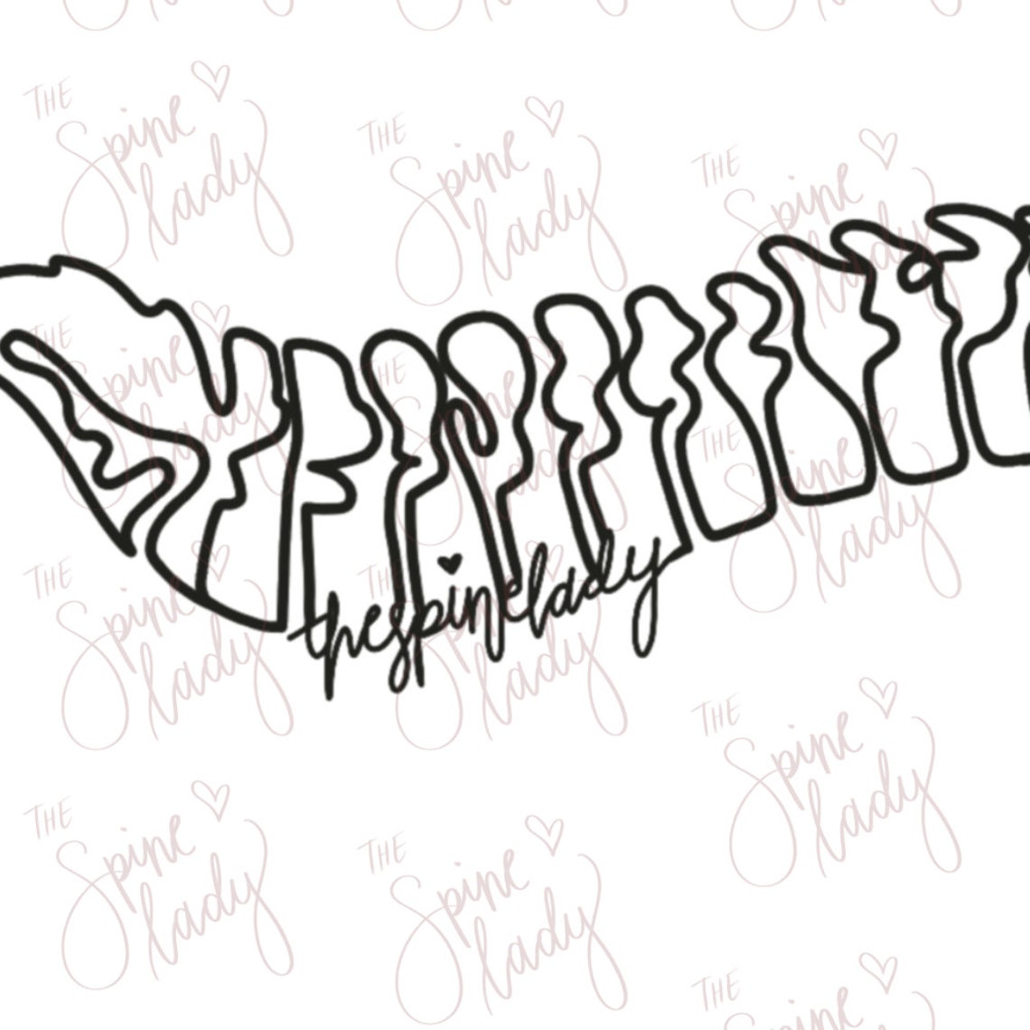 Spine Line Drawing Spine Art Anatomy Art - Etsy