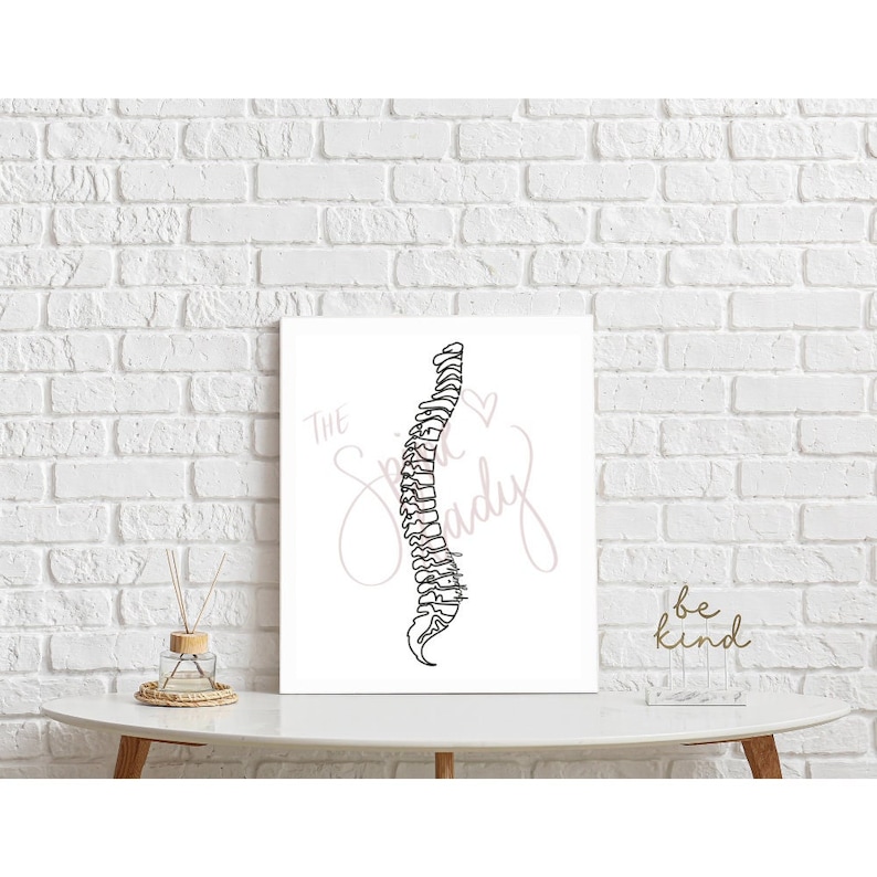 Spine Line Drawing Spine Art Anatomy Art - Etsy