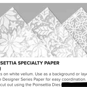 6 Full Sheets - ‘pointsetta Place’ Designer Series Paper by Stampin Up ...