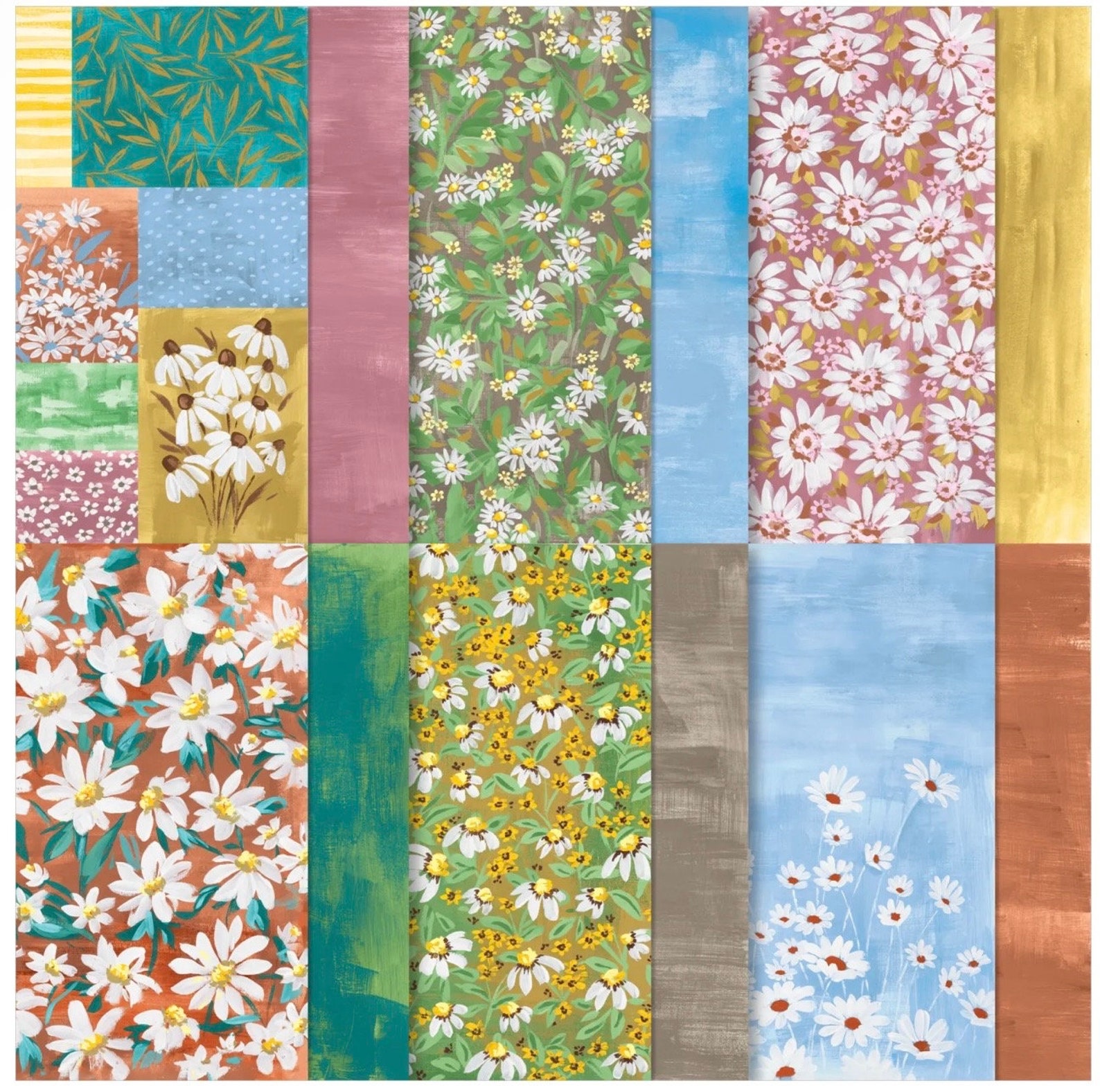 Fresh as a Daisy Designer Paper by Stampin Up, 12” X 12” - 6 Full ...