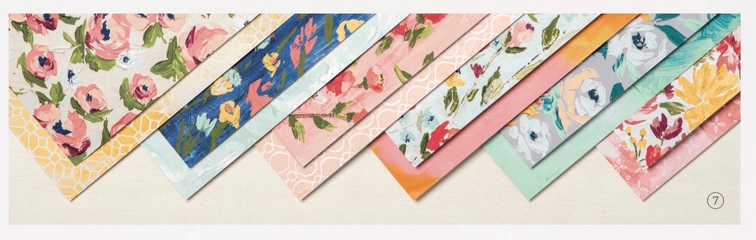 12 Sheets - Fine Art Floral Designer Series Paper Stack, Cut 6” X 6 ...