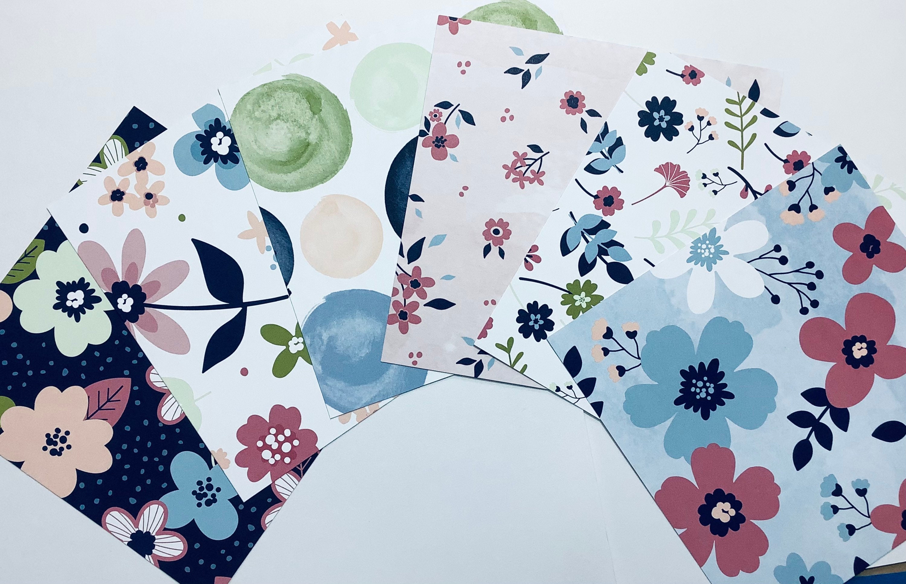 12 Sheets Paper Blooms Designer Series Paper Stack Cut 6 X - Etsy