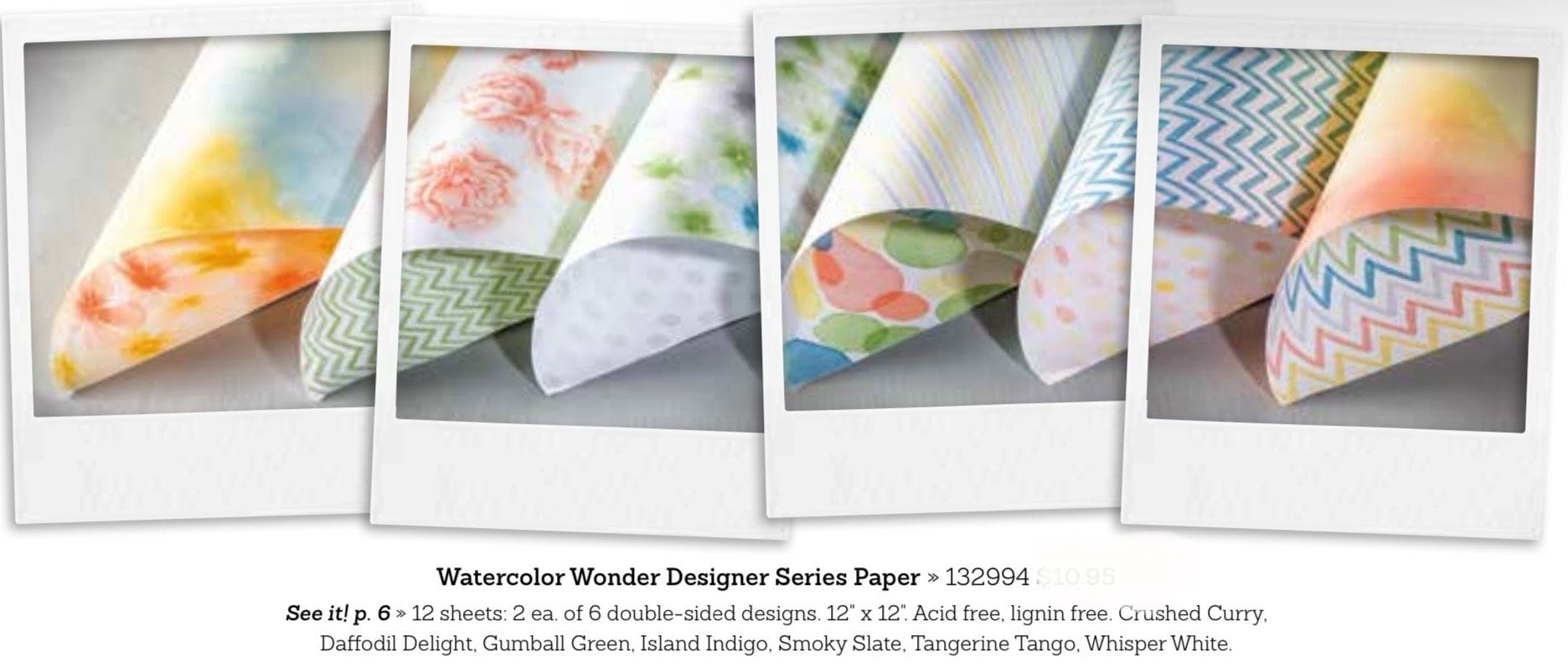 10 Sheets Watercolor Wonder Series Paper by Stampin Up, Cut 6 X 6 - Etsy