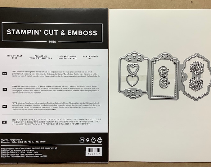 Trio of Tags Cutting Dies by Stampin Up - Etsy