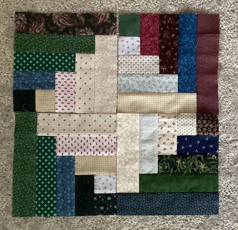 Half log cabin quilt pattern - rodenlabel