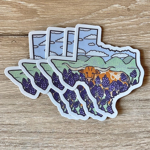 Texas Sticker States Stickers TX Sticker Stickers for - Etsy