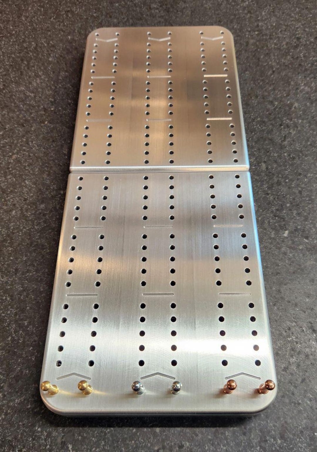 CNC Machined Aluminum Travel Cribbage Board | Gifts for Him | Gifts for ...
