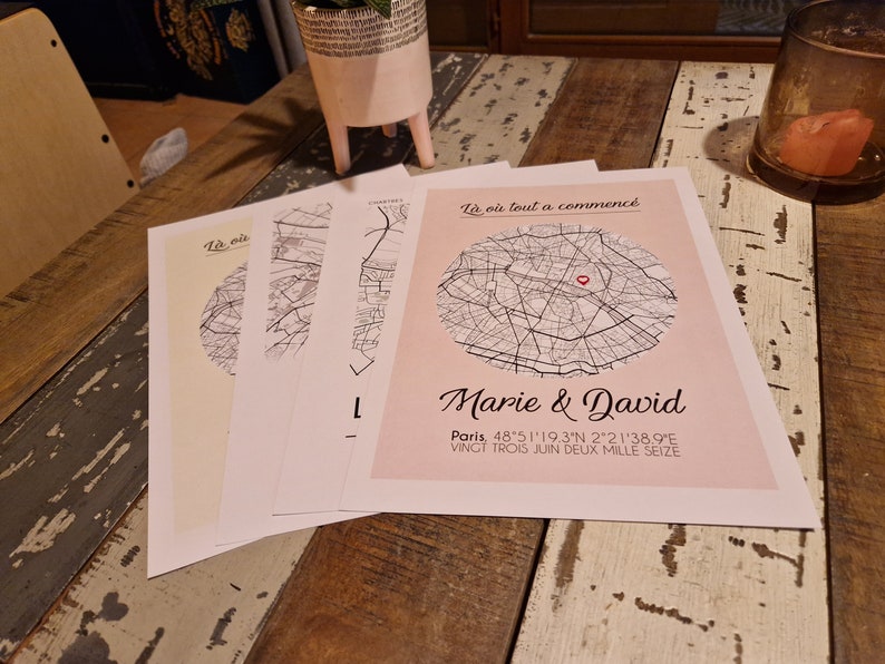 Meeting Place Couple Map Poster, Personalized Couple Poster With Heart ...