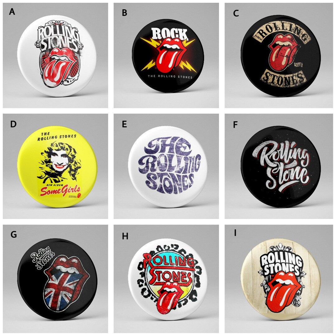 Rolling Stones Badge 37mm 9 Different Models - Etsy