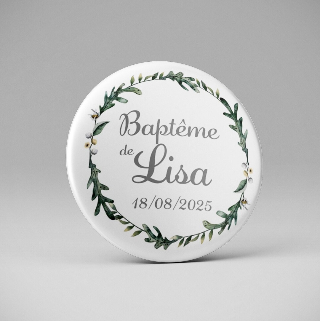 Personalized Baptism Badge, Personalized Baptism Gift - Etsy