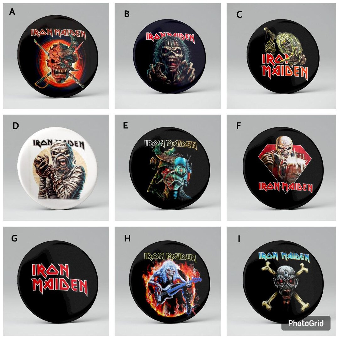 Iron Maiden Badge, Iron Maiden Goodies, Iron Maiden Pins - Etsy