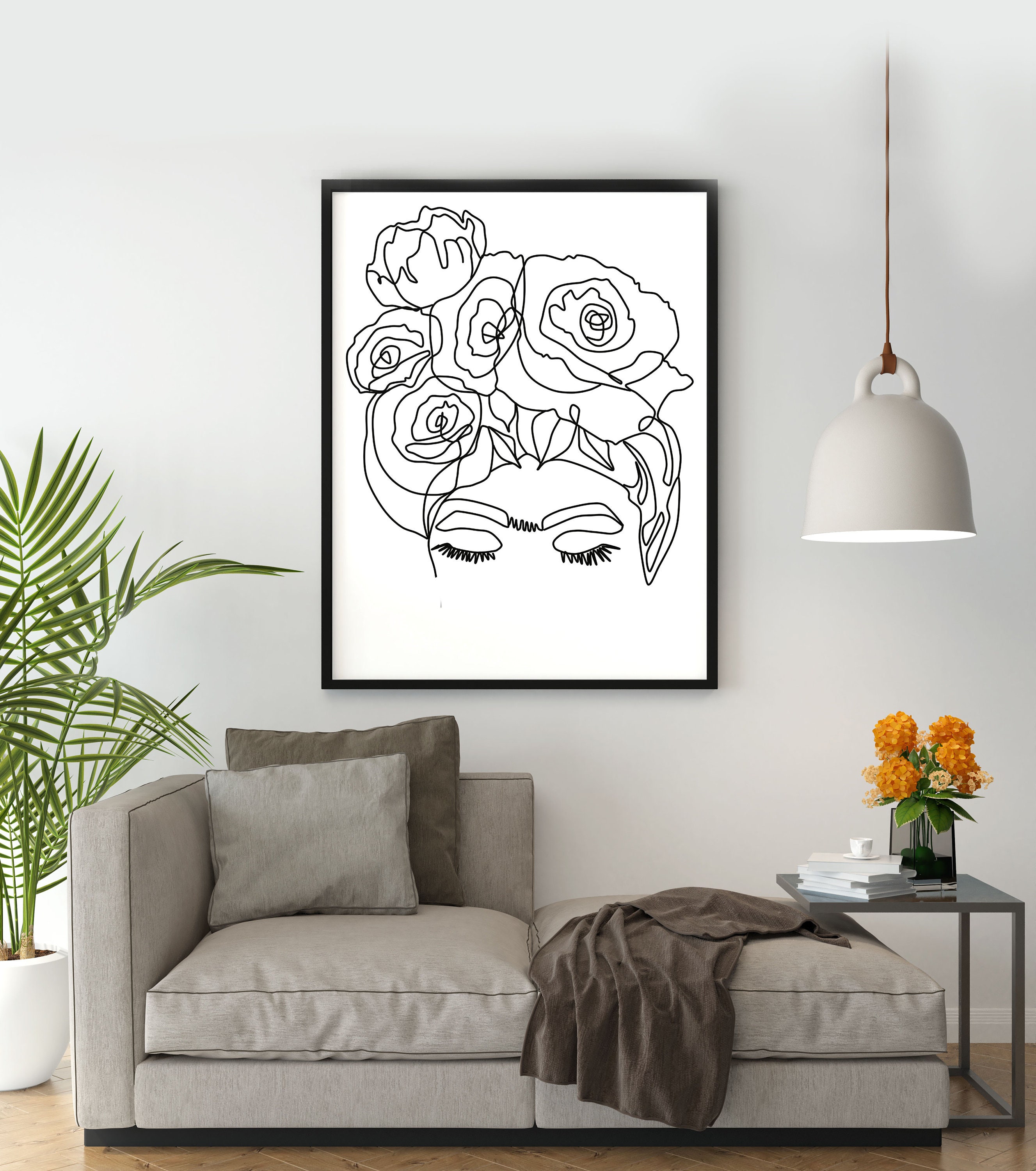 Digital Drawing & Illustration Frida Kahlo Wall Art Frida Kahlo Poster ...