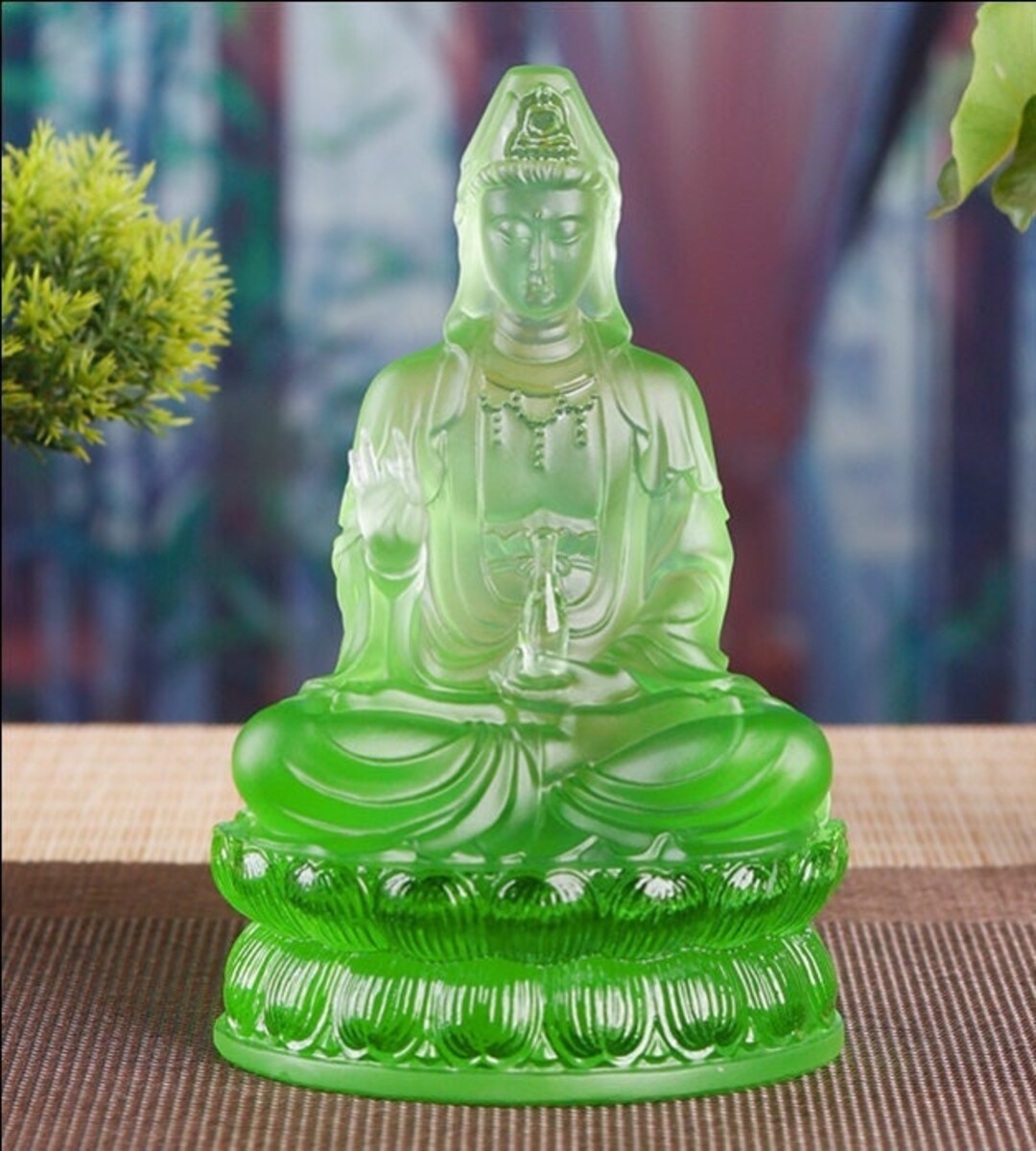 Color Liu Li Guan Yin Statue Ornament Kwan Yin Quan Yin Goddess of ...
