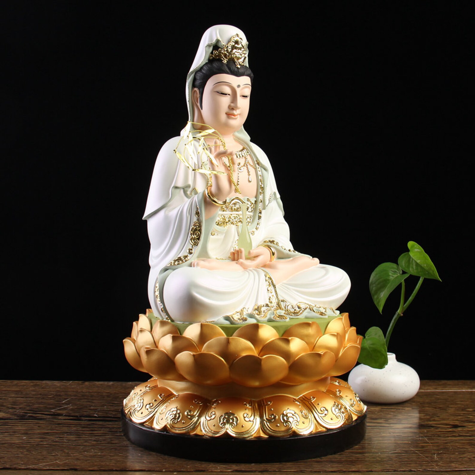 Handpainting Guan Yin Statue Goddess of Compassion - Etsy