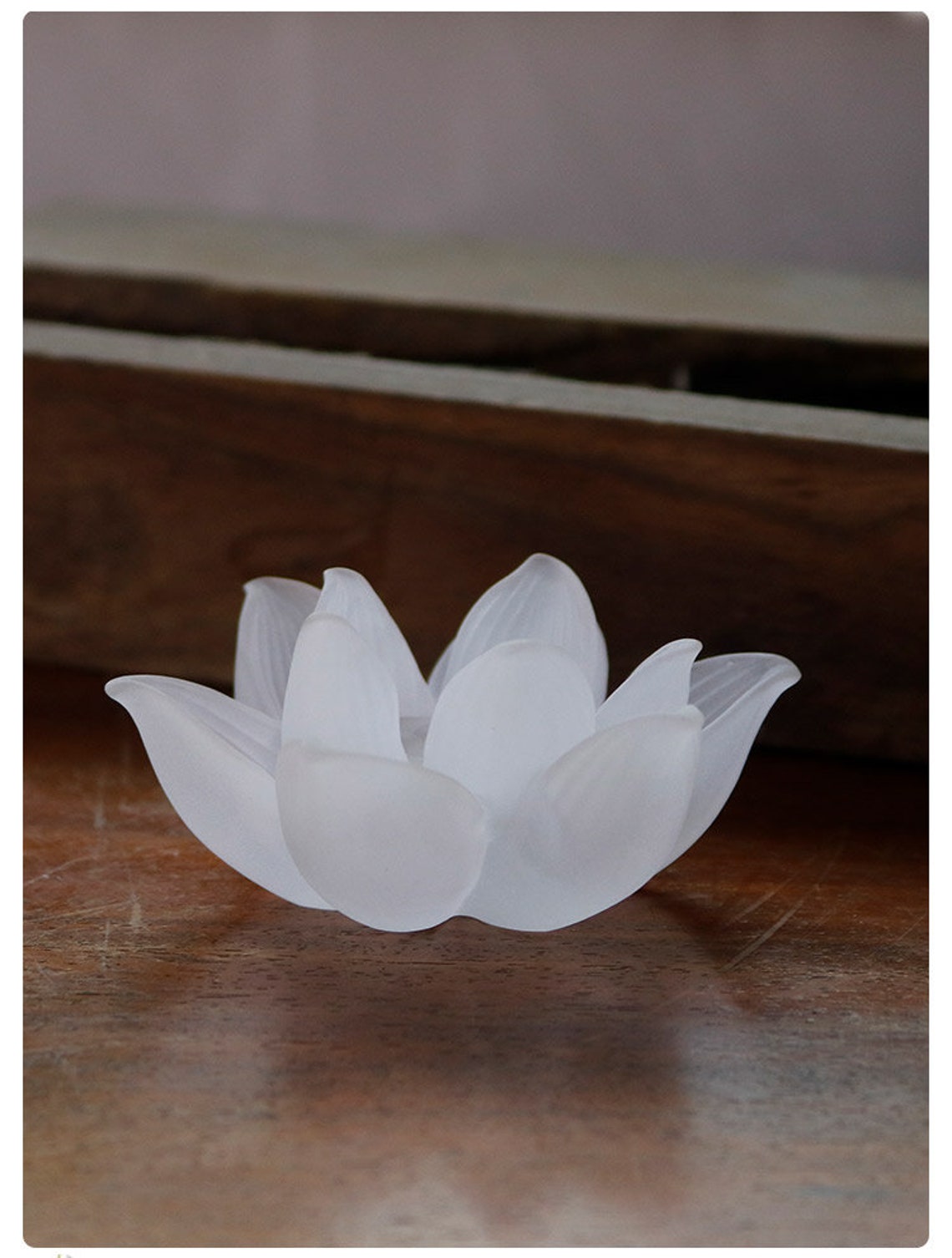 Meditation Liu Li Glass Lotus Incense Stick Holder With - Etsy
