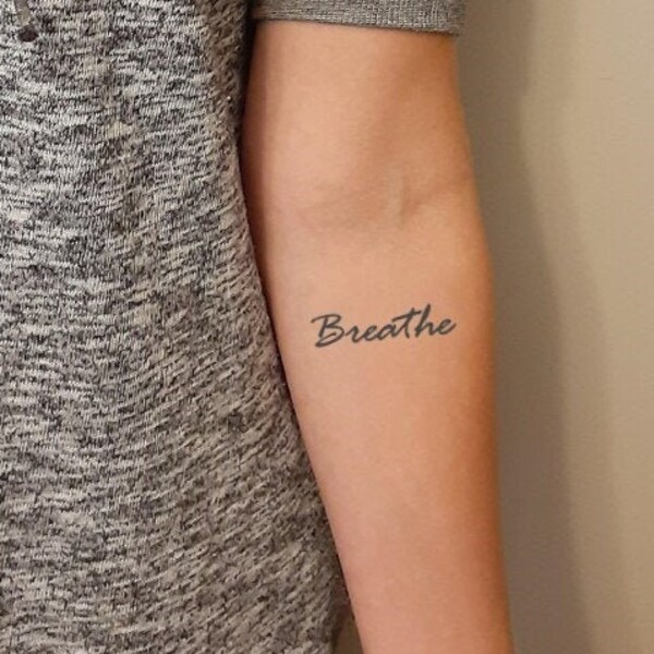 Breathe Tattoo - Etsy
