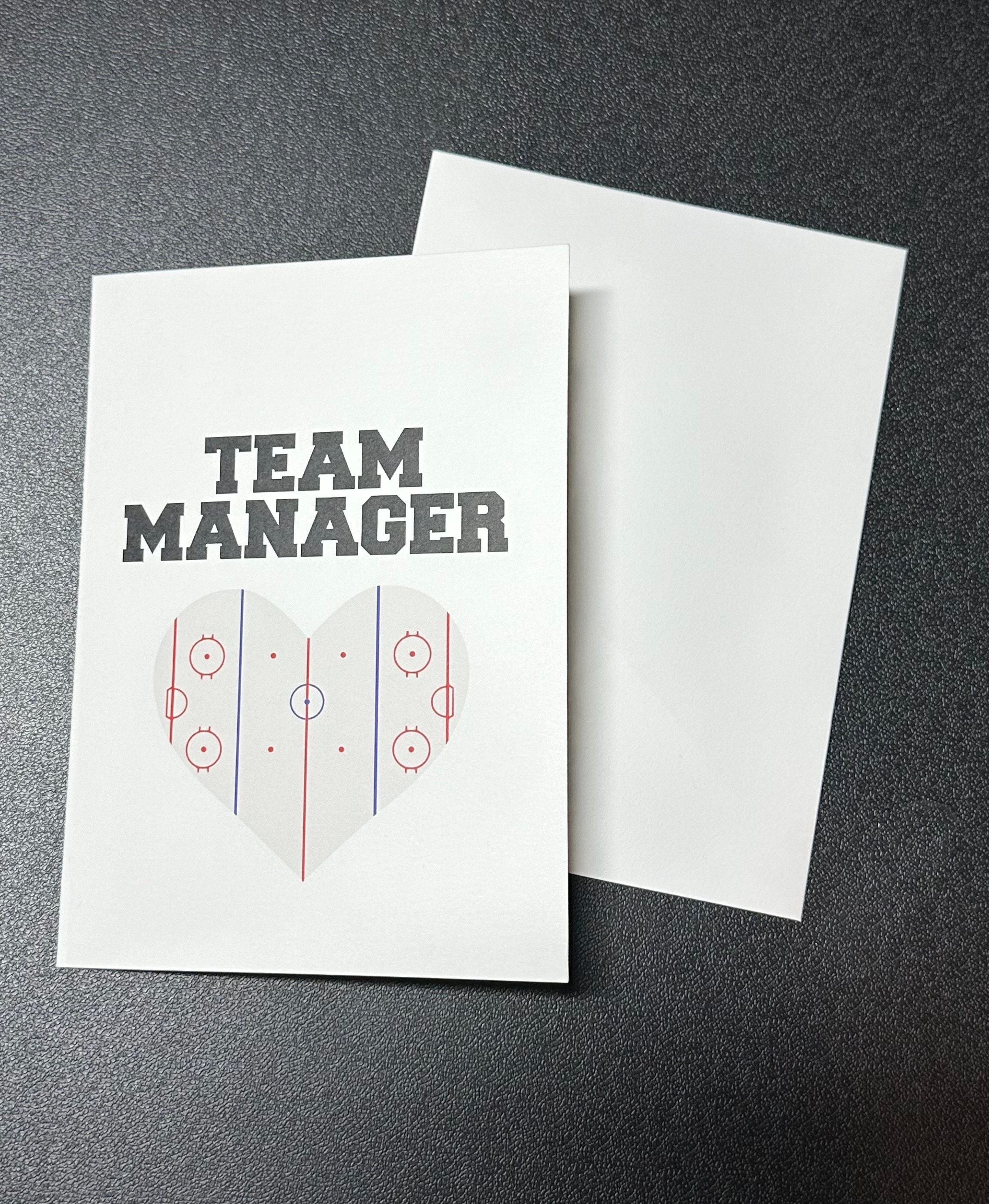 Hockey Team Manager Thank You Card - Etsy