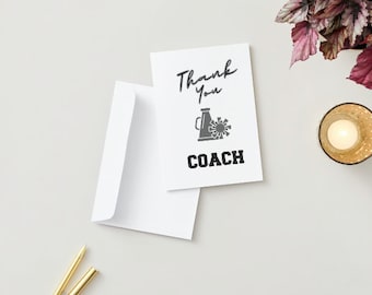 PRINTABLE Team Thank You Card for Cheerleading Coach, Instant Download ...