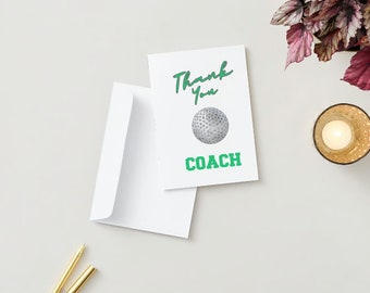 GOLF THANK YOU Card for the Golf Coach of Your Child's Sports Team, or ...