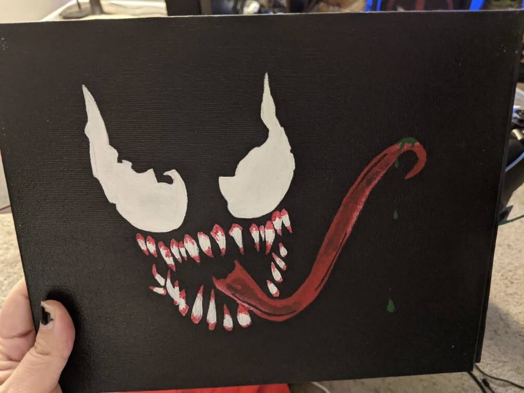 Spiderman's Venom - Acrylic Painting - 8 by 10in - 2020 - Etsy
