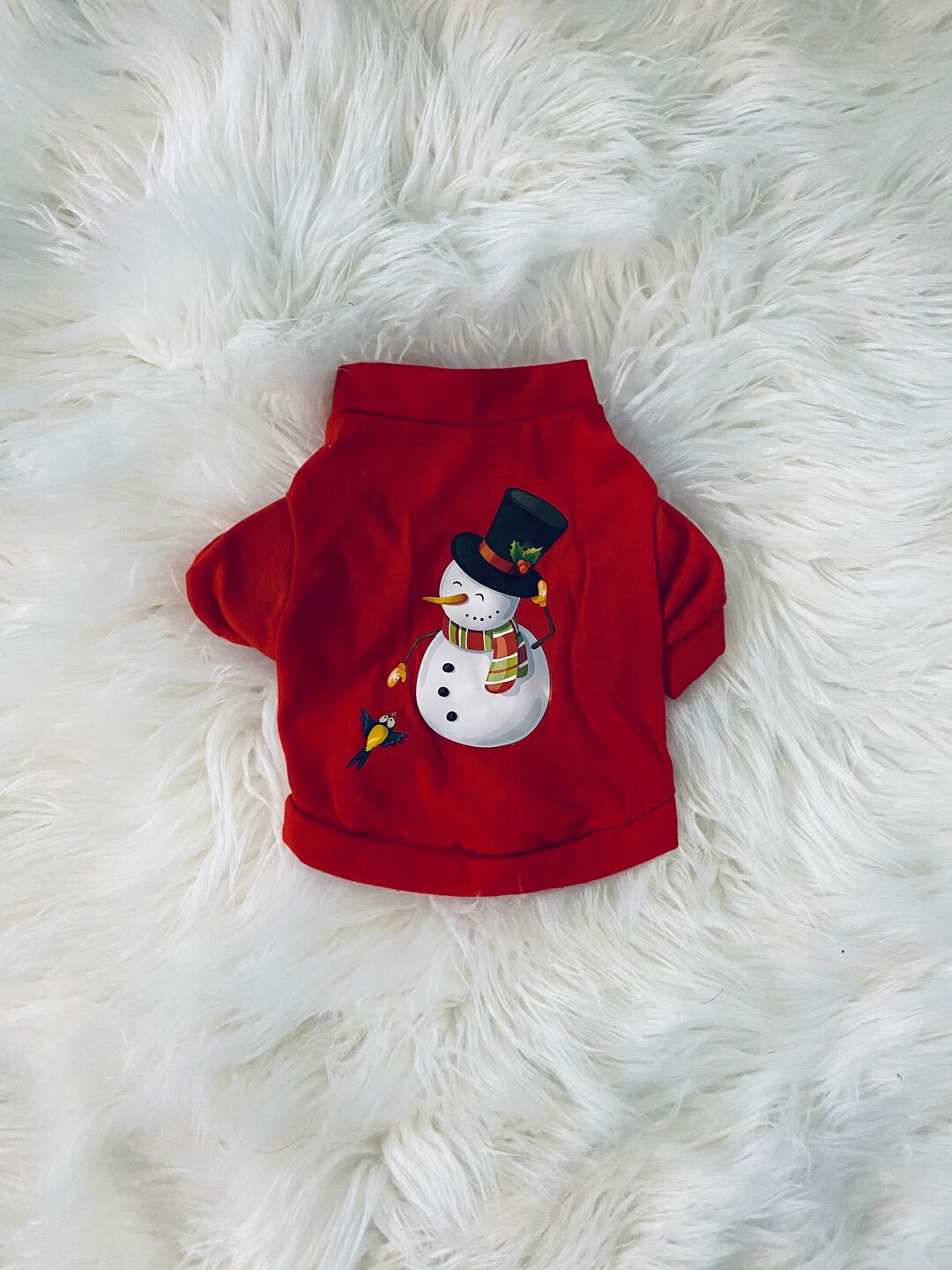 Dog Christmas T-shirt Small Pet Snow Man T-shirt Dog Costume Pet Outfit ...