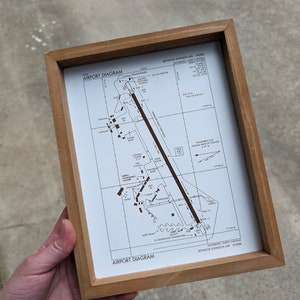 Wooden Airport Map Chart Diagram Flightaware CFI IFR Pilot Flyer ...