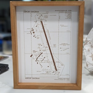 Wooden Airport Map Chart Diagram Flightaware CFI IFR Pilot Flyer ...