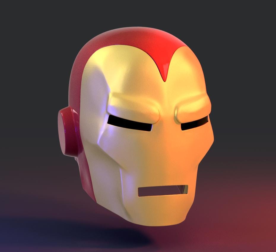 Iron Man Helmet Comic Version 3D Printable STL Model - Etsy