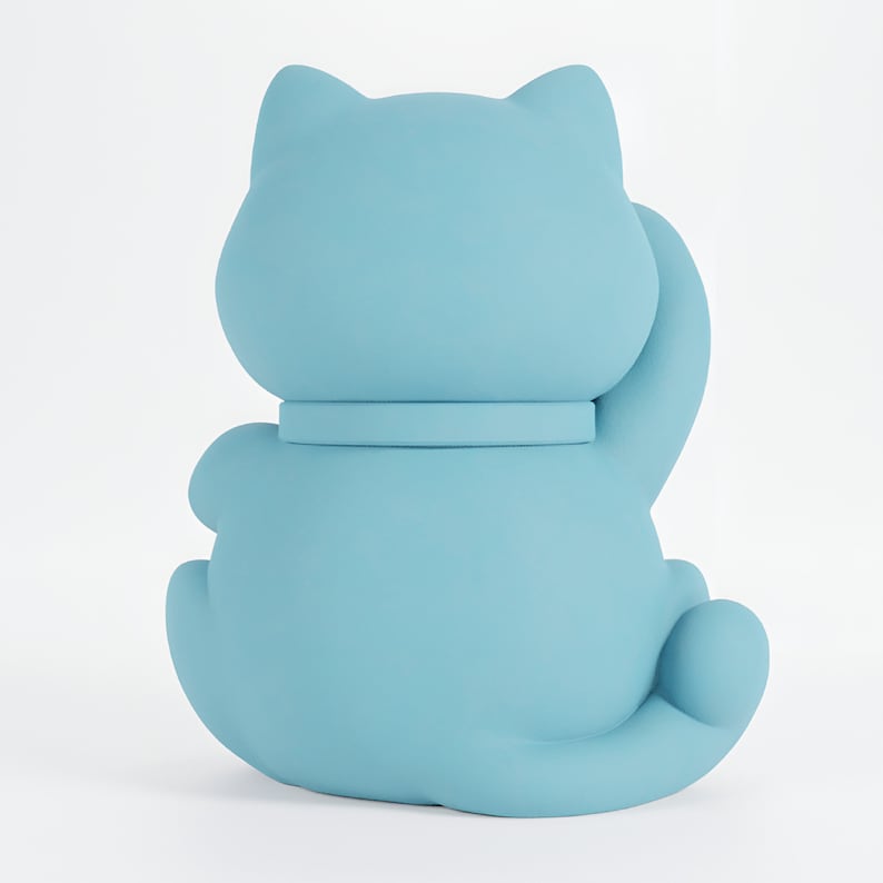 Maneki Neko Lucky Cat Charm 3D Print Model - Etsy