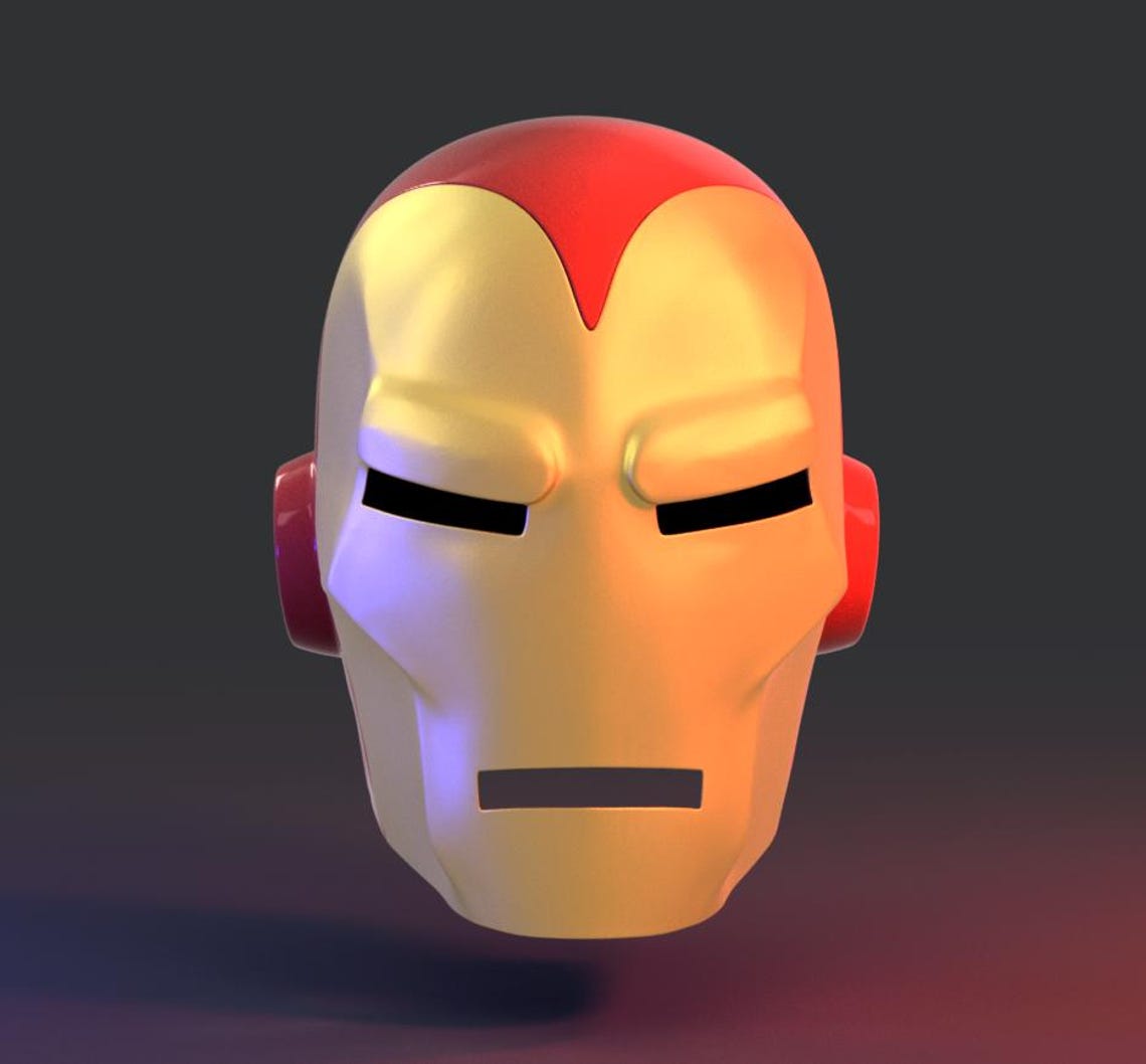 Iron Man Helmet Comic Version 3D Printable STL Model - Etsy