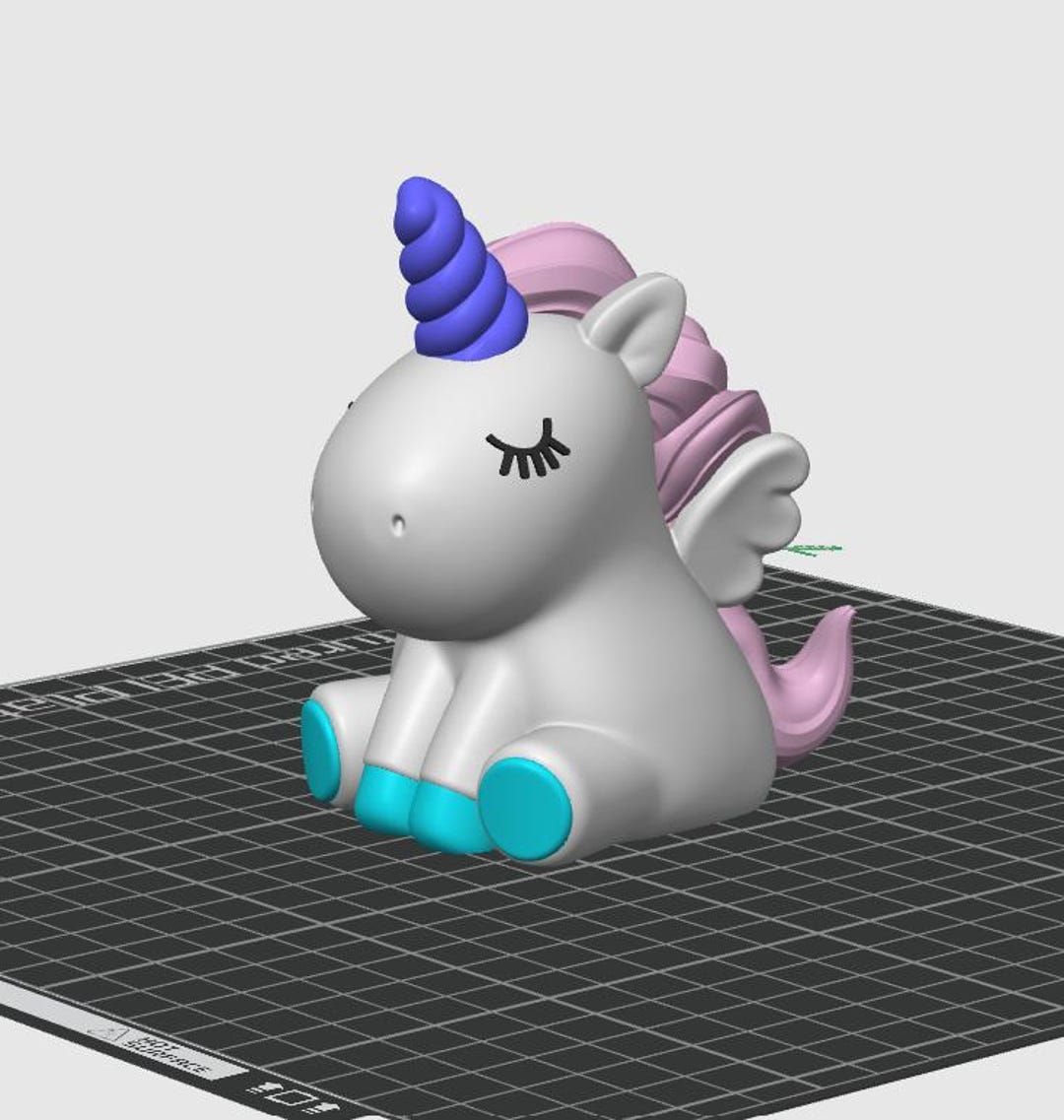 AMS Ready Cute Kawaii Unicorn STL 3MF 3D Printing Files - Etsy