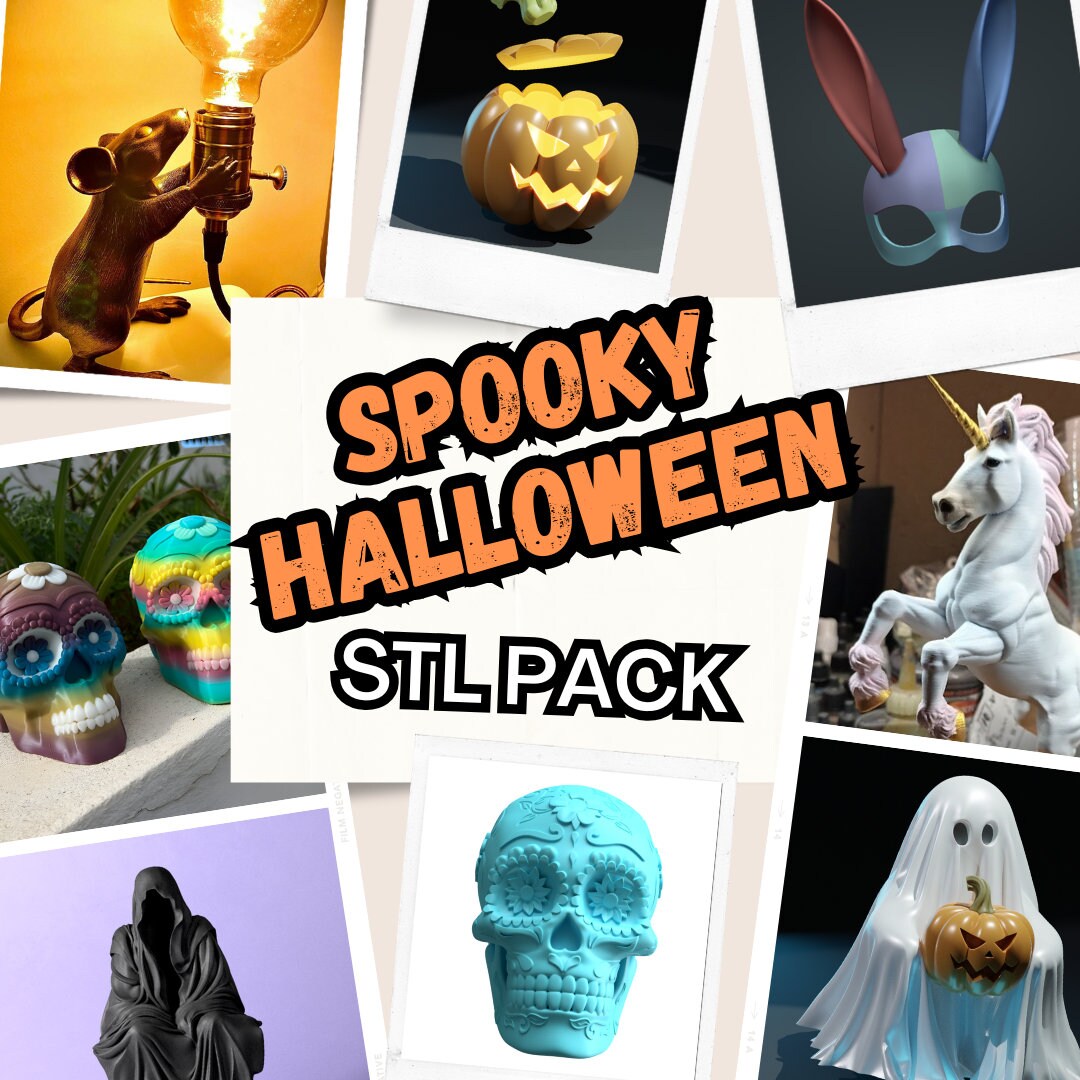 Spooky STL Pack: 9 Haunting 3D Models - Etsy