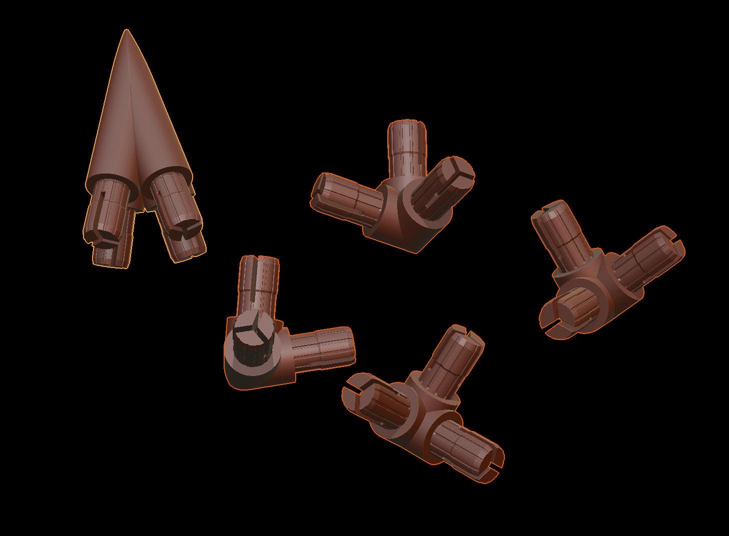 Russian Pyramid Corner Joints for PVC Pipes STL Format 3D Model Files ...