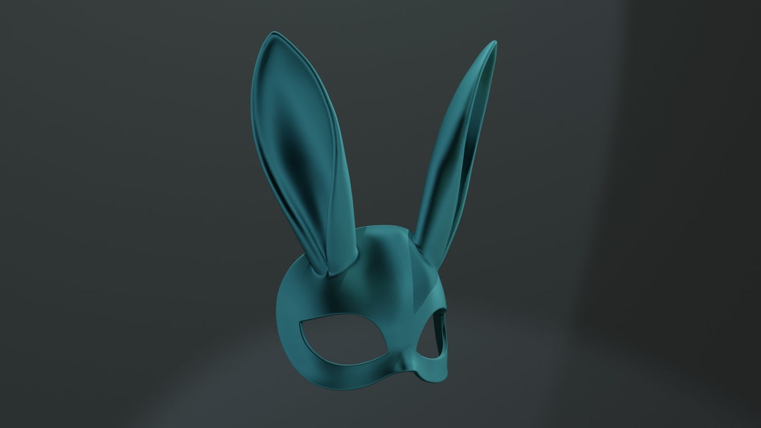 Bunny Gothic Half Mask 3D Model - Etsy