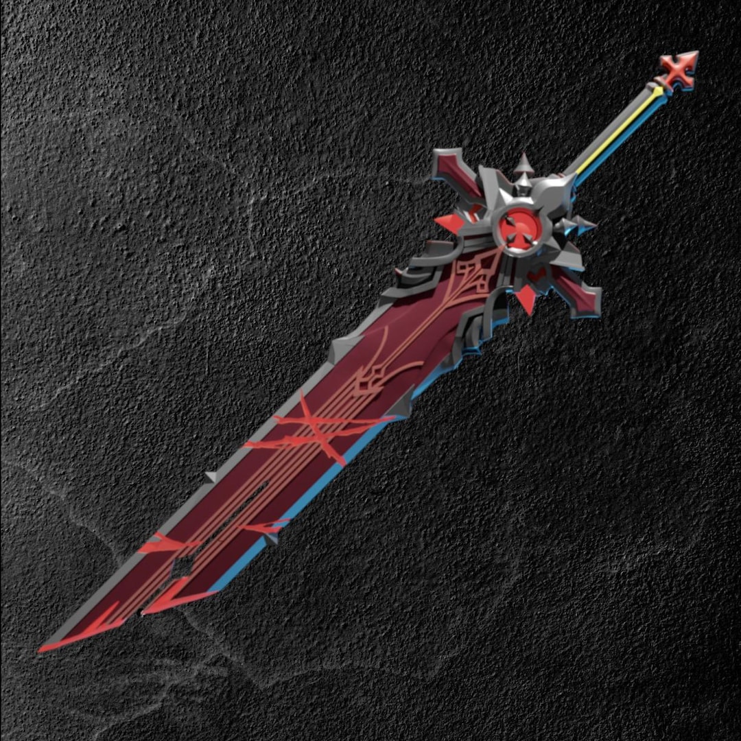 Wolf's Gravestone Claymore Sword 3D Model STL Files From Genshin Impact ...