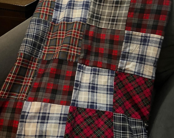 Flannel Quilt in Plaid - Etsy