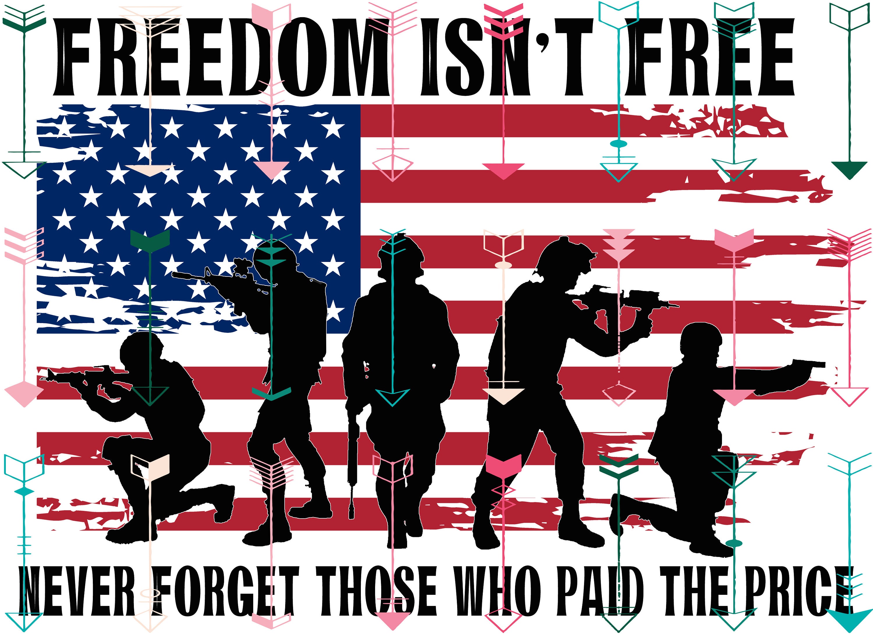 Freedom Isn't Free Patriot American Digital Download PNG | Etsy