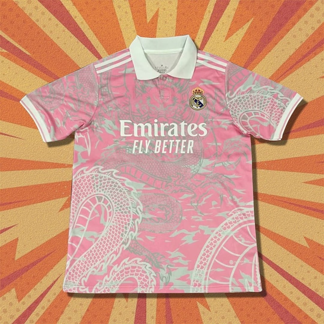 Real Madrid Special Pink Dragon Jersey Real Madrid Shirt - Etsy