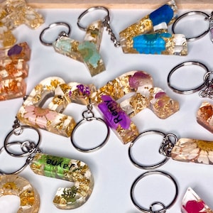 Keychain | Letter Keychain| Personalized Keychain| Floral Keychain | A ...