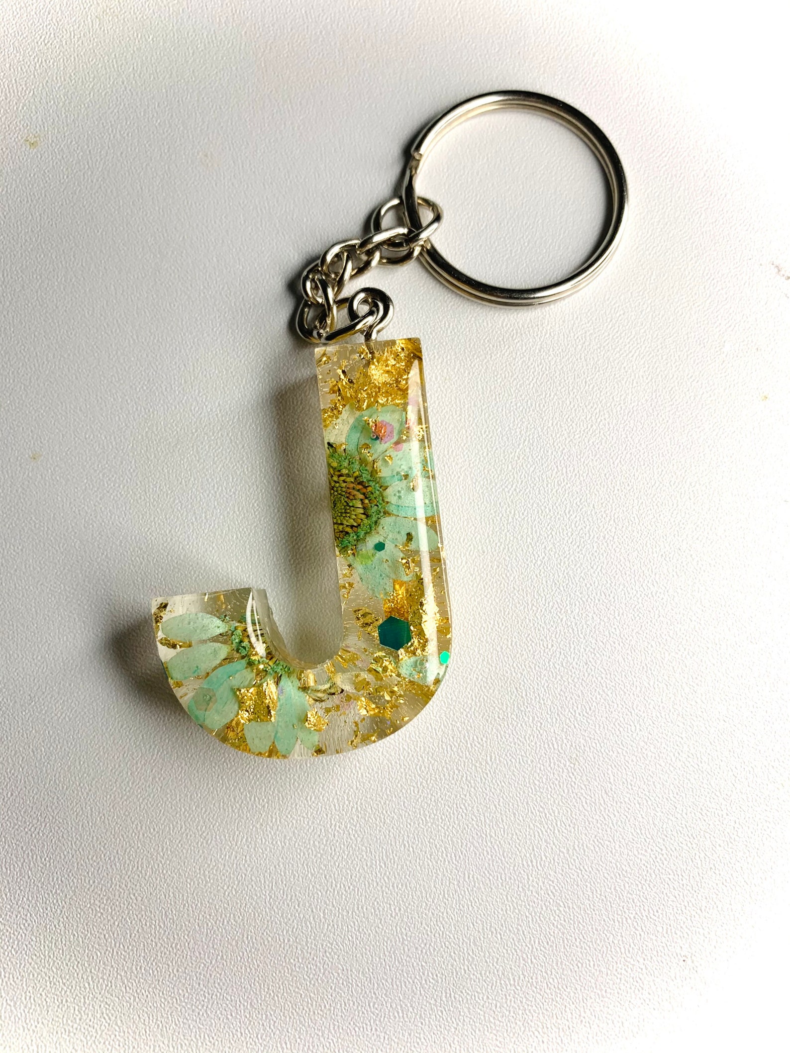 Keychain Letter Keychain Personalized Keychain Floral - Etsy Canada