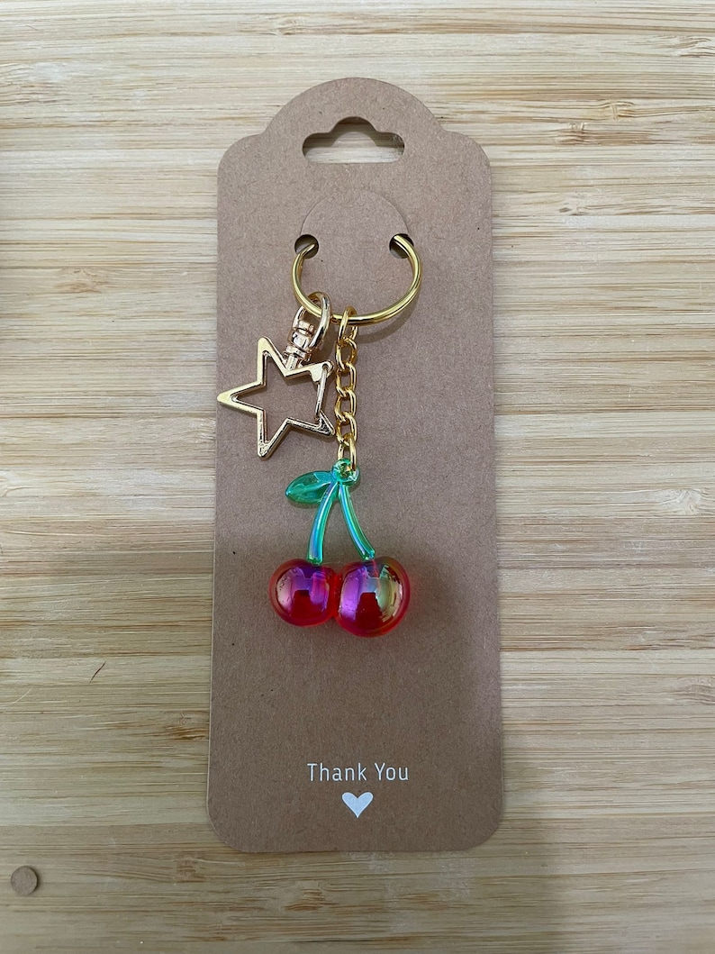 Cherry, Cherry Keychain, Cherry Accessories, Cherries, Iridescent ...