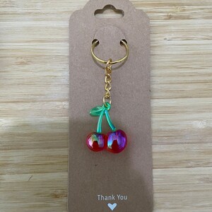 Cherry, Cherry Keychain, Cherry Accessories, Cherries, Iridescent, Keychains - Etsy
